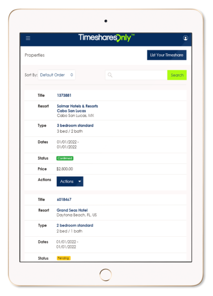 Rent Out Your Timeshare | Timeshares Only